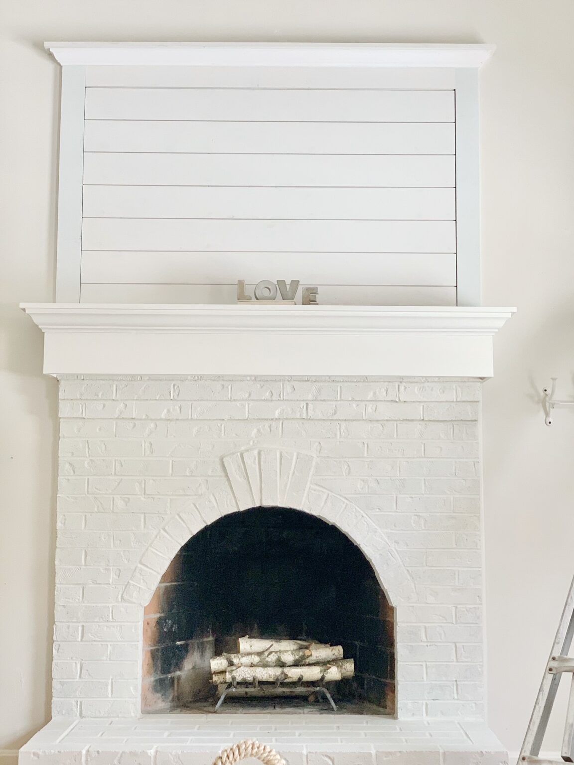 One-Day DIY Updated Fireplace With Shiplap Overmantel - Celebrated Nest