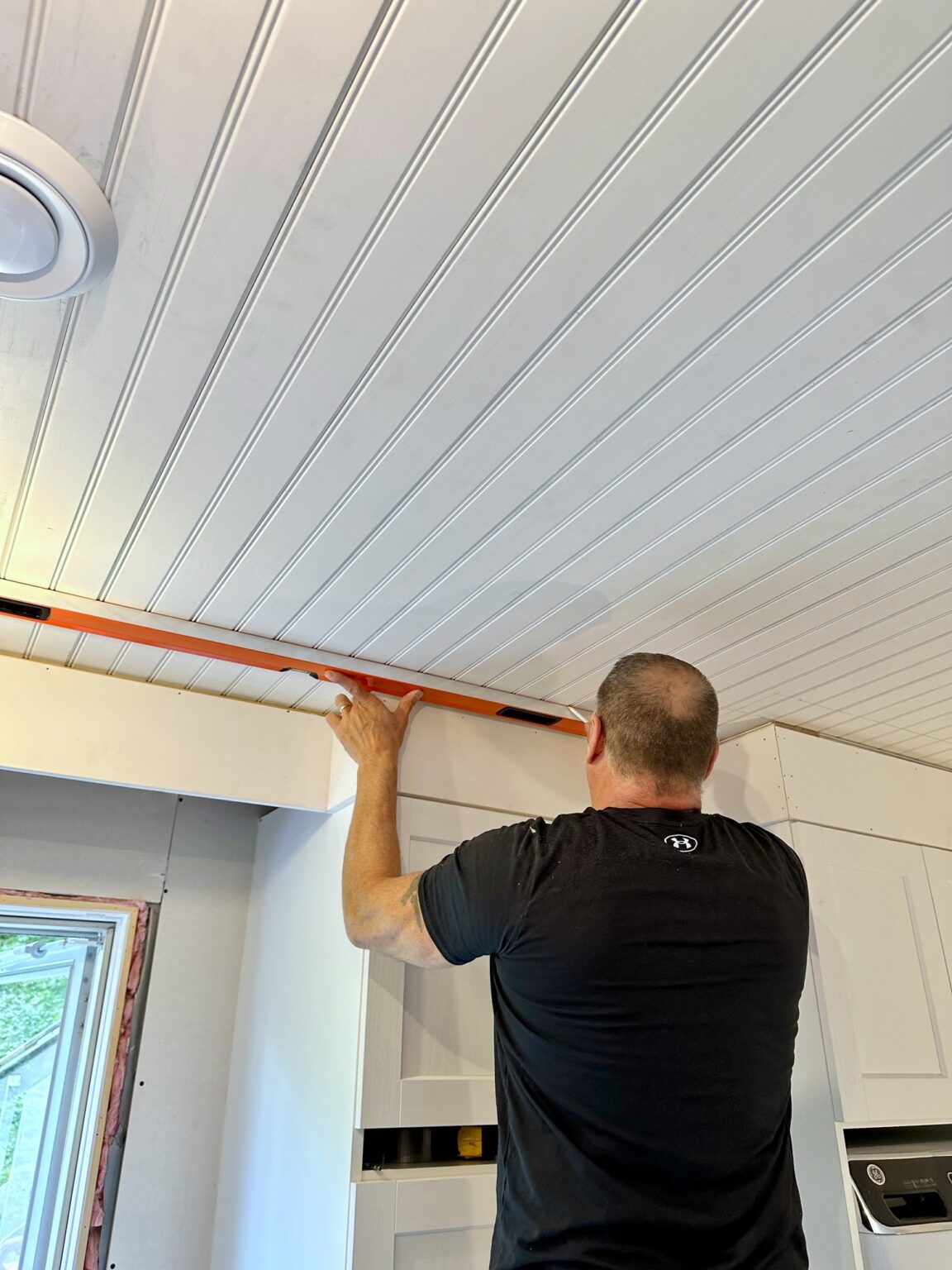 How to Install Beadboard on a Ceiling Using Individual Boards ...