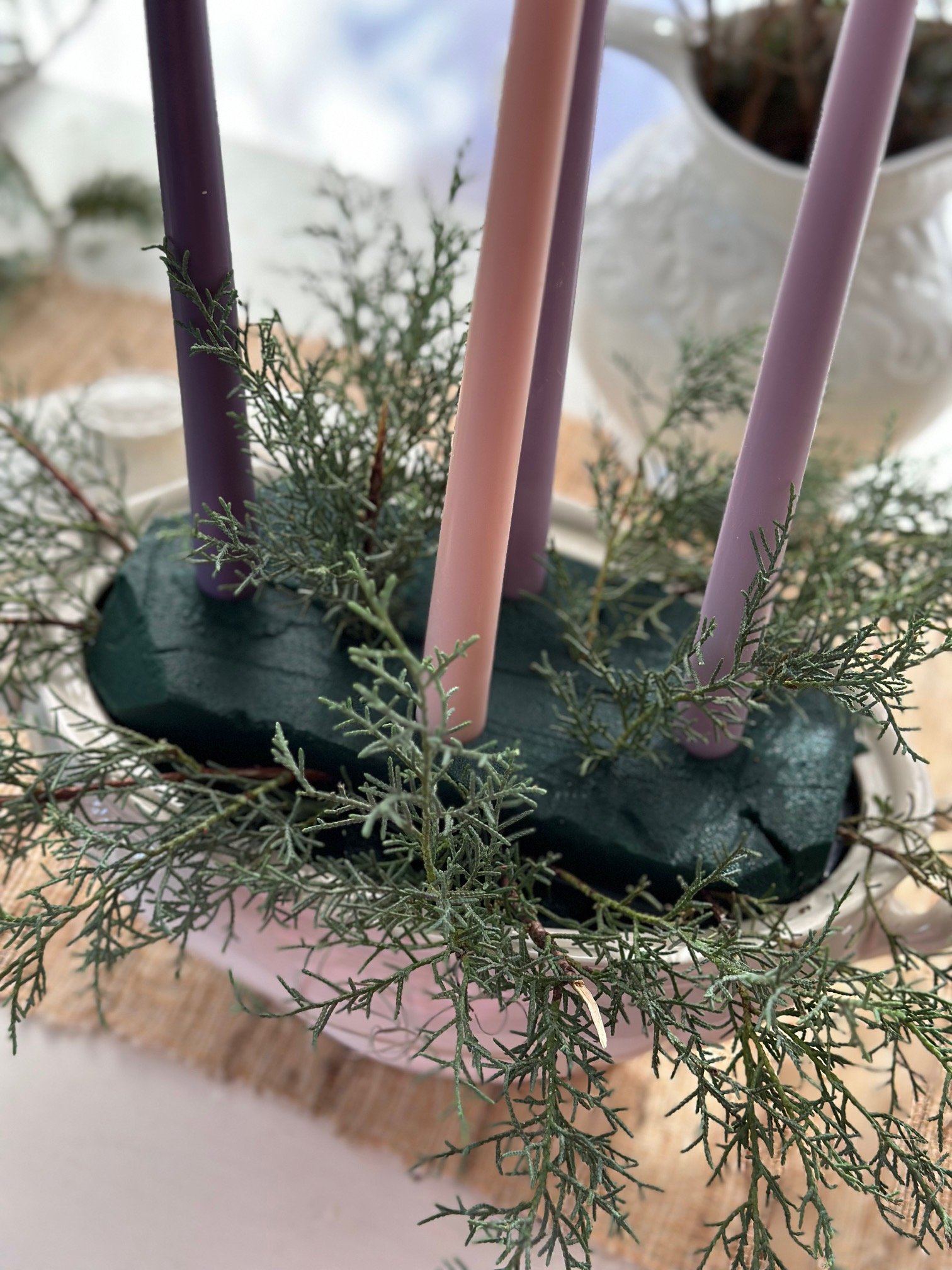 DIY Advent Wreath: A Beautiful Centerpiece with Candles and Greenery ...