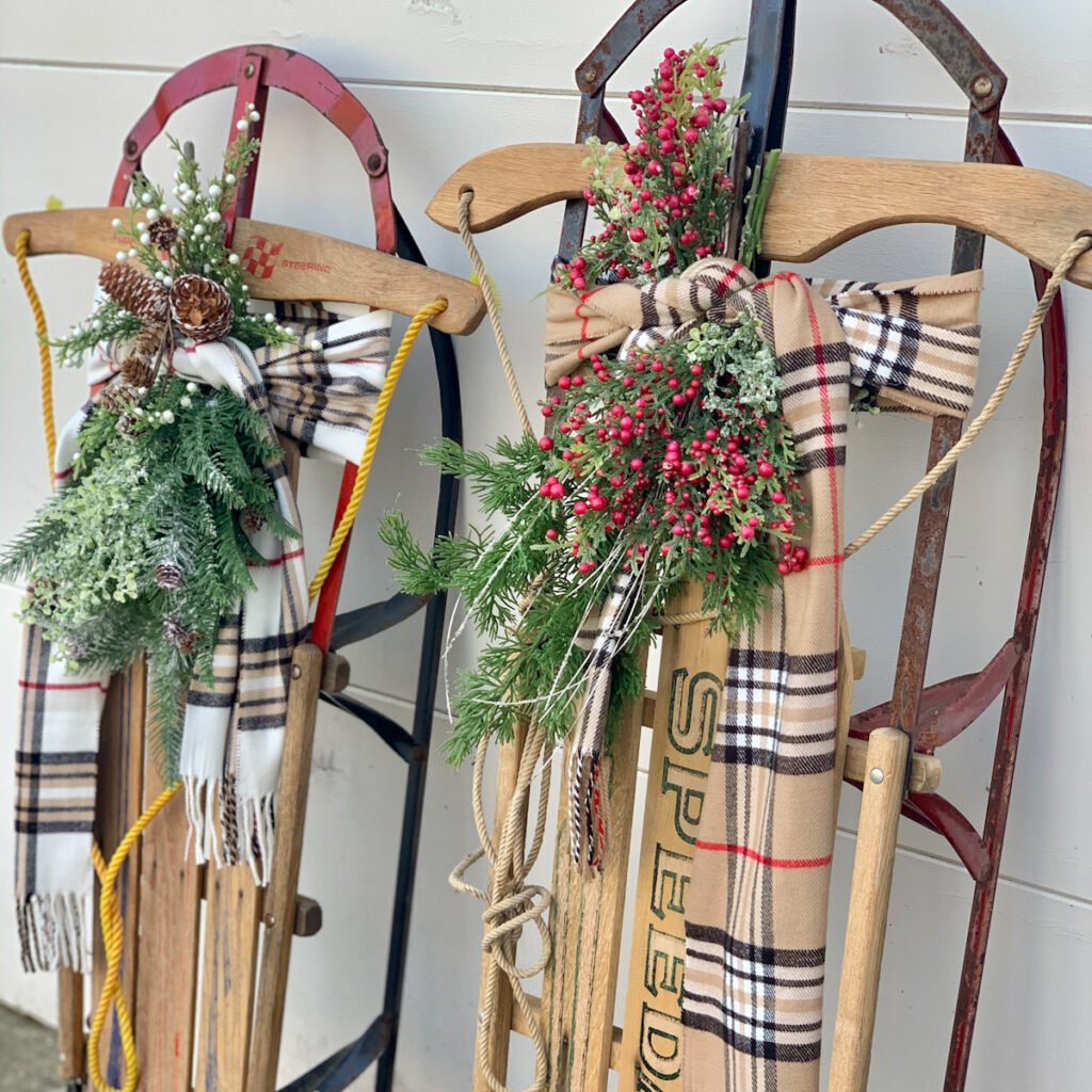 How to Decorate a Sled for Christmas: Tips from a Vintage Seller ...