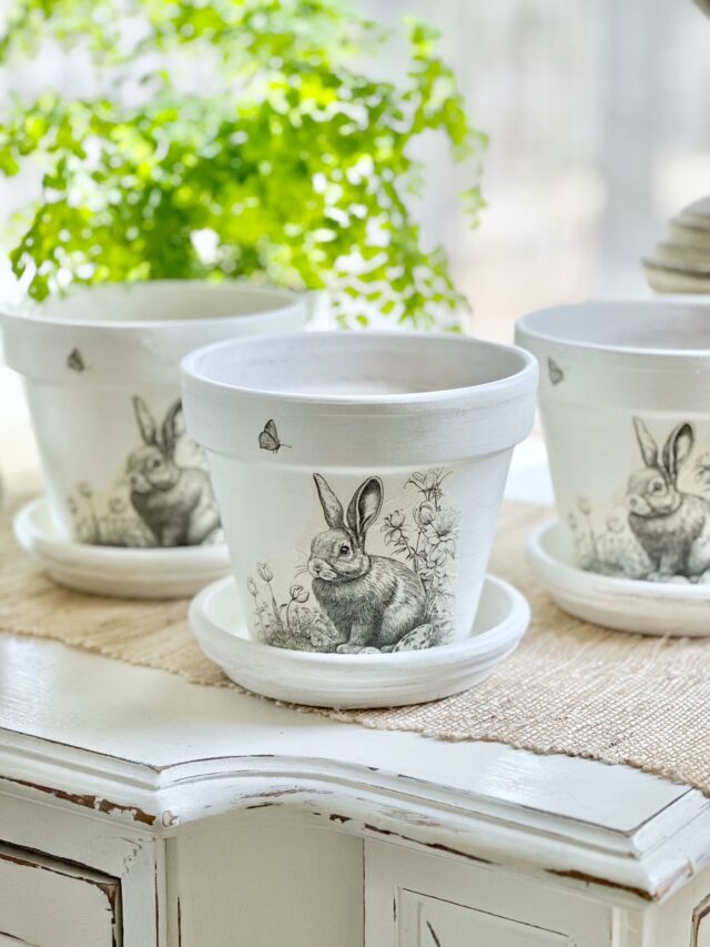 Vintage-Inspired Easter Hostess Gift: DIY Bunny Planter - Celebrated Nest
