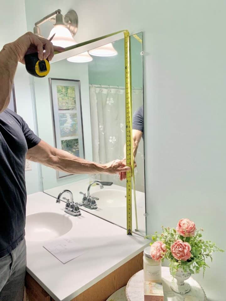 DIY Bathroom Mirror Frame: How We Built a Custom, Built-In Look for ...